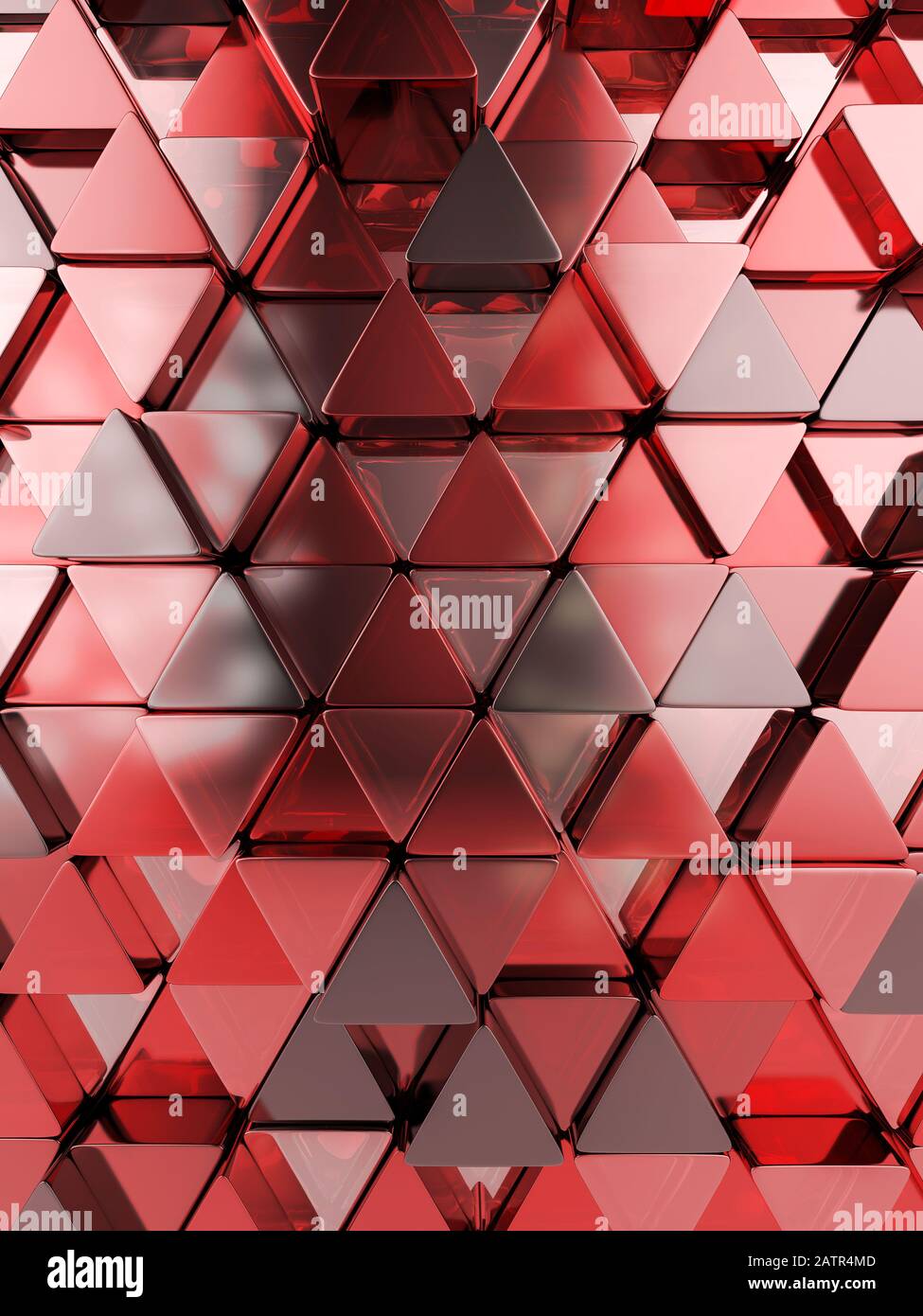 Abstract background formed from red triangles. 3D illustration Stock ...