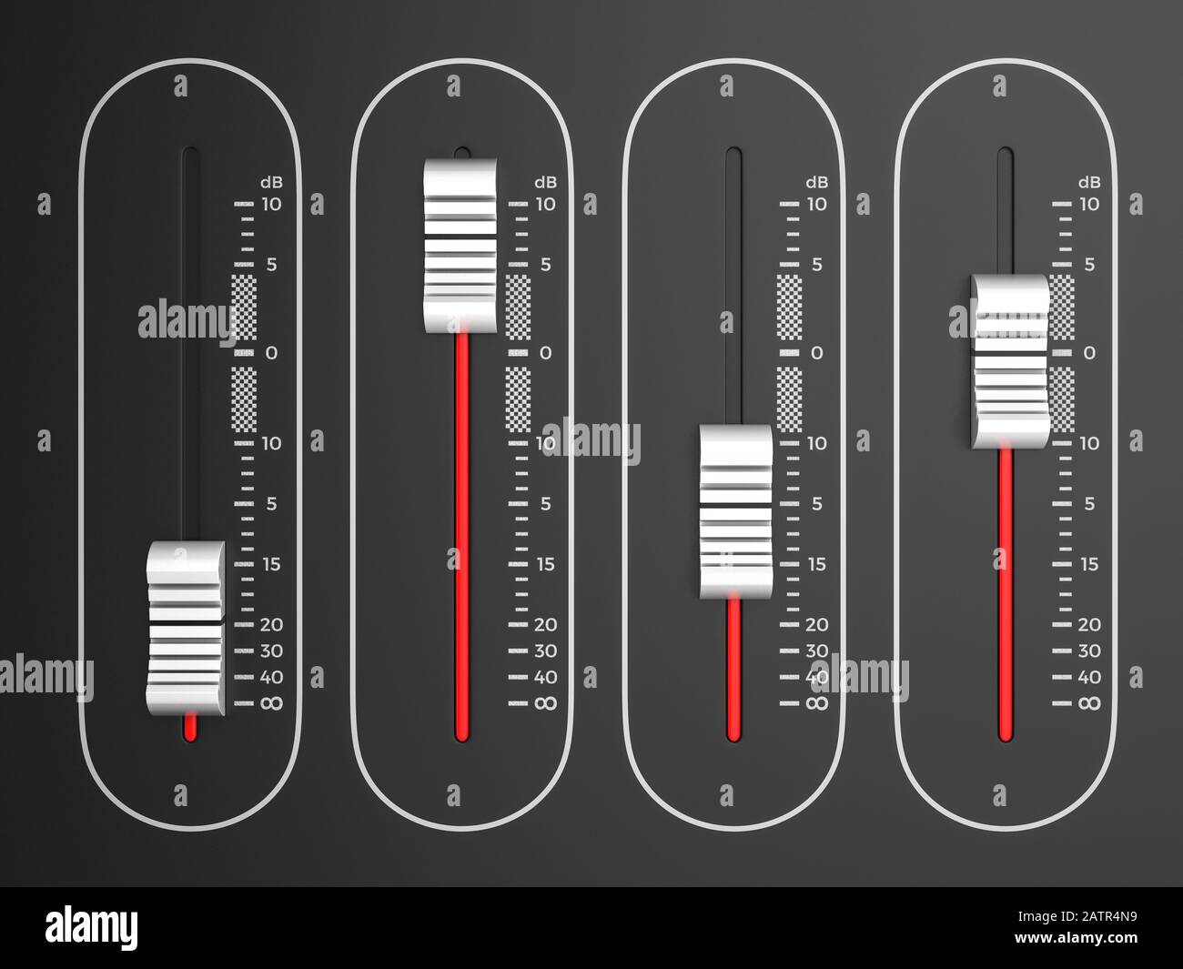 Mixing console sliders hi-res stock photography and images - Alamy