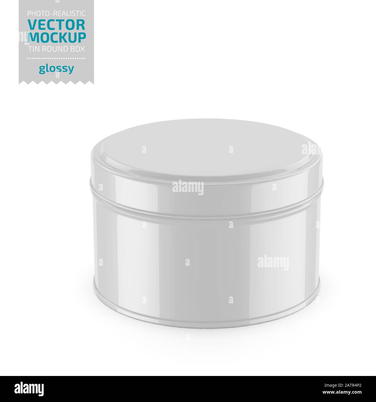 Round glossy tin round box template Stock Vector Image & Art - Alamy