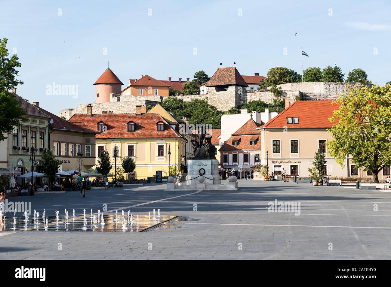 EGER, HUNGARY - 22 AUGUST 2017: Elements of architecture of the ...