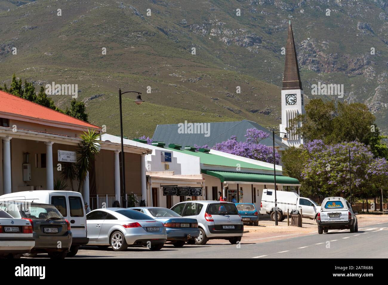 Greyton, Overberg, Western Cape, South Africa. Dec 2019. Town centre of ...