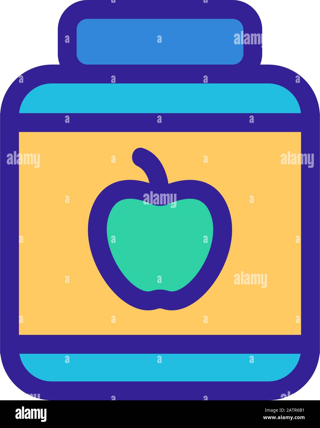 Baby food icon vector. Isolated contour symbol illustration Stock ...