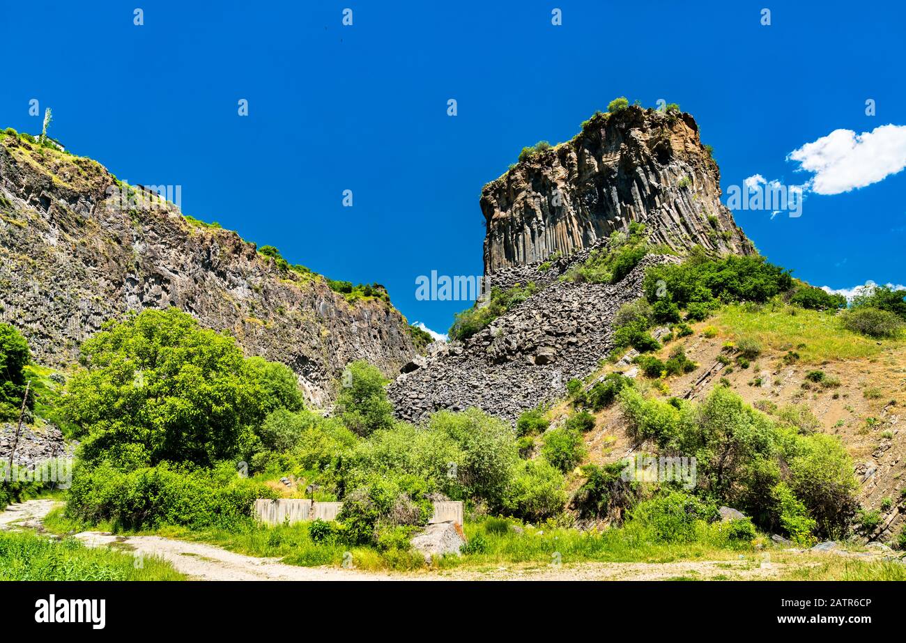 Basalt column formations in the Garni Gorge, Armenia Stock Photo - Alamy