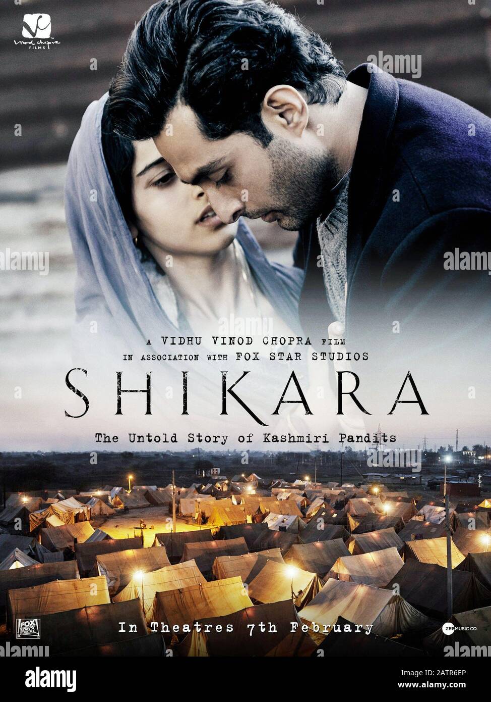SHIKARA, Indian poster, from left: Sadia, Aadil Khan, 2020. TM & copyright © Fox STAR Studios ...