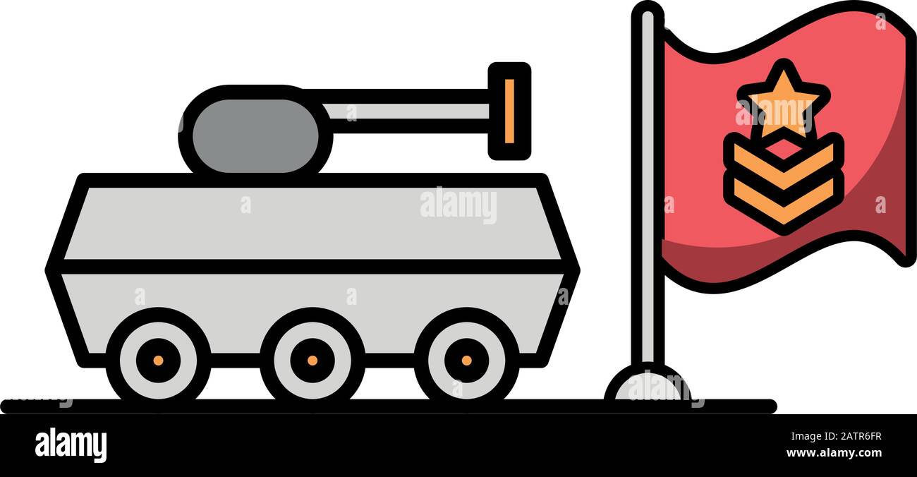 tank military force with flag Stock Vector Image & Art - Alamy