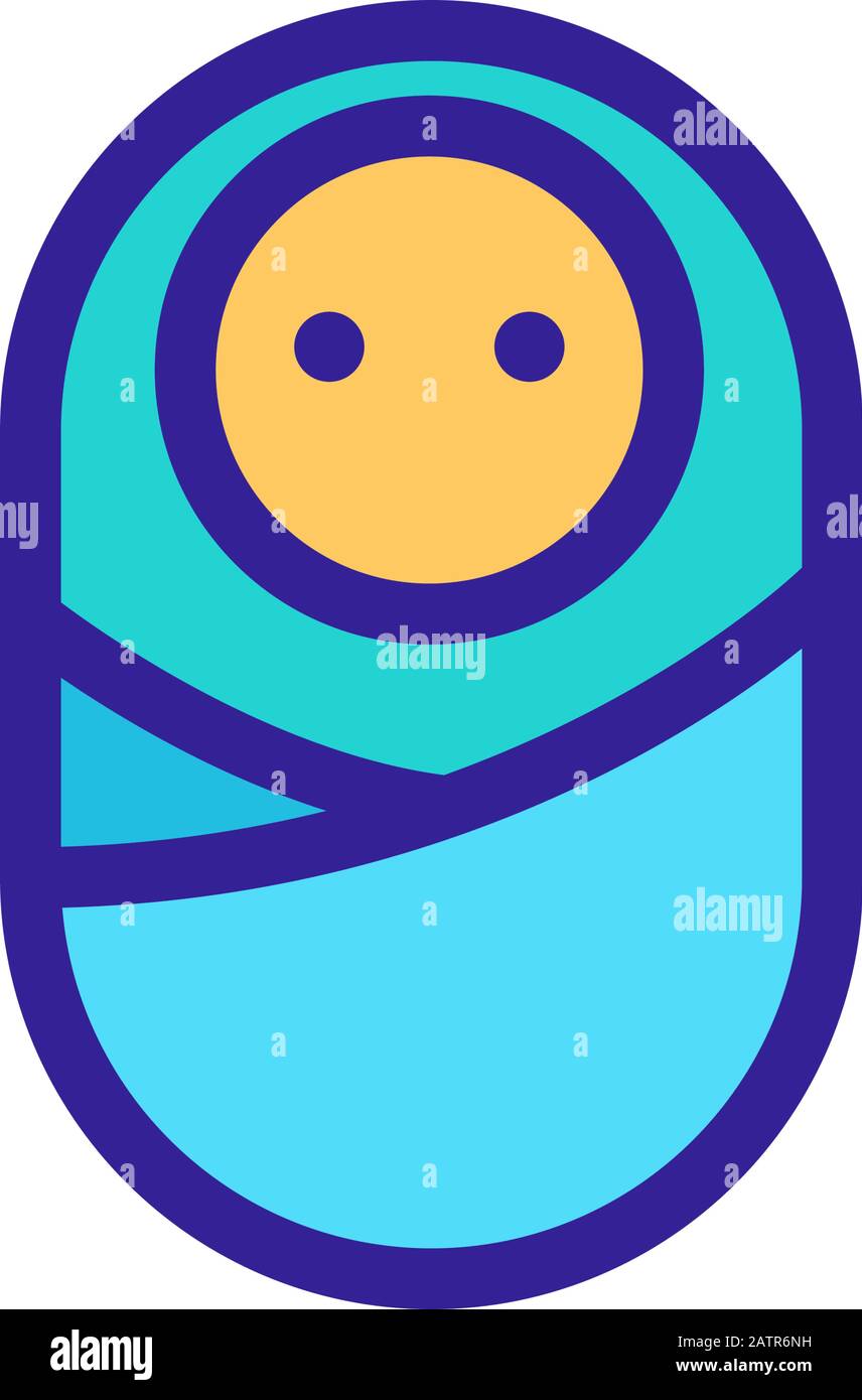 Baby diaper icon vector. Isolated contour symbol illustration Stock ...