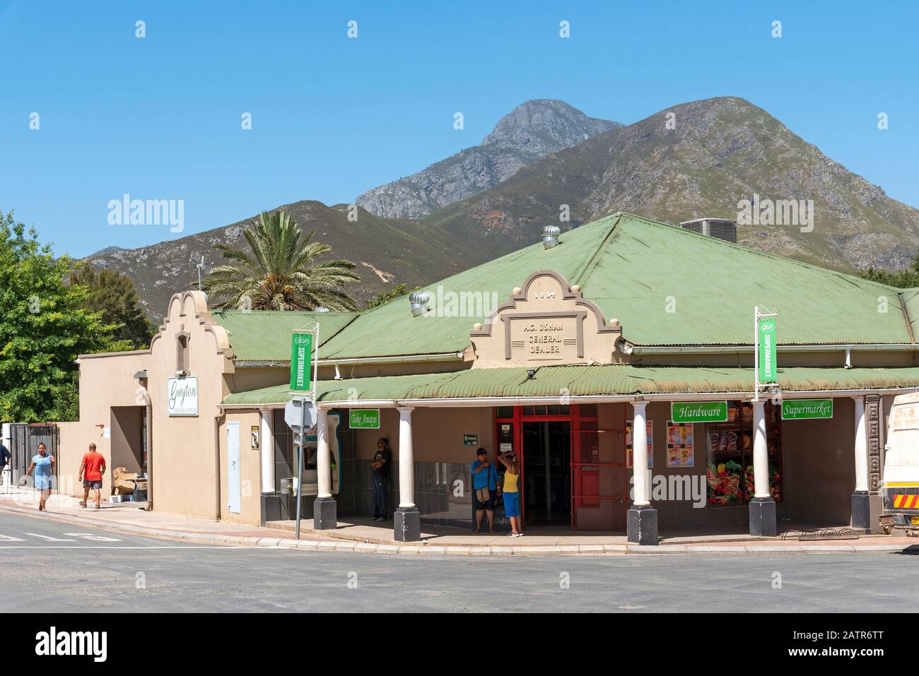 Greyton, Overberg, Western cape, South Africa. Dec 2019. Town centre of ...