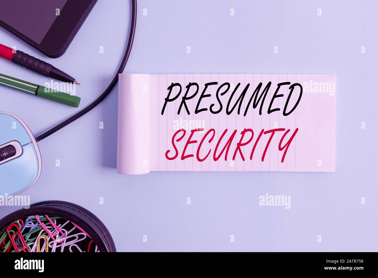 Conceptual Hand Writing Showing Presumed Security Concept Meaning System Safe From Attack Due