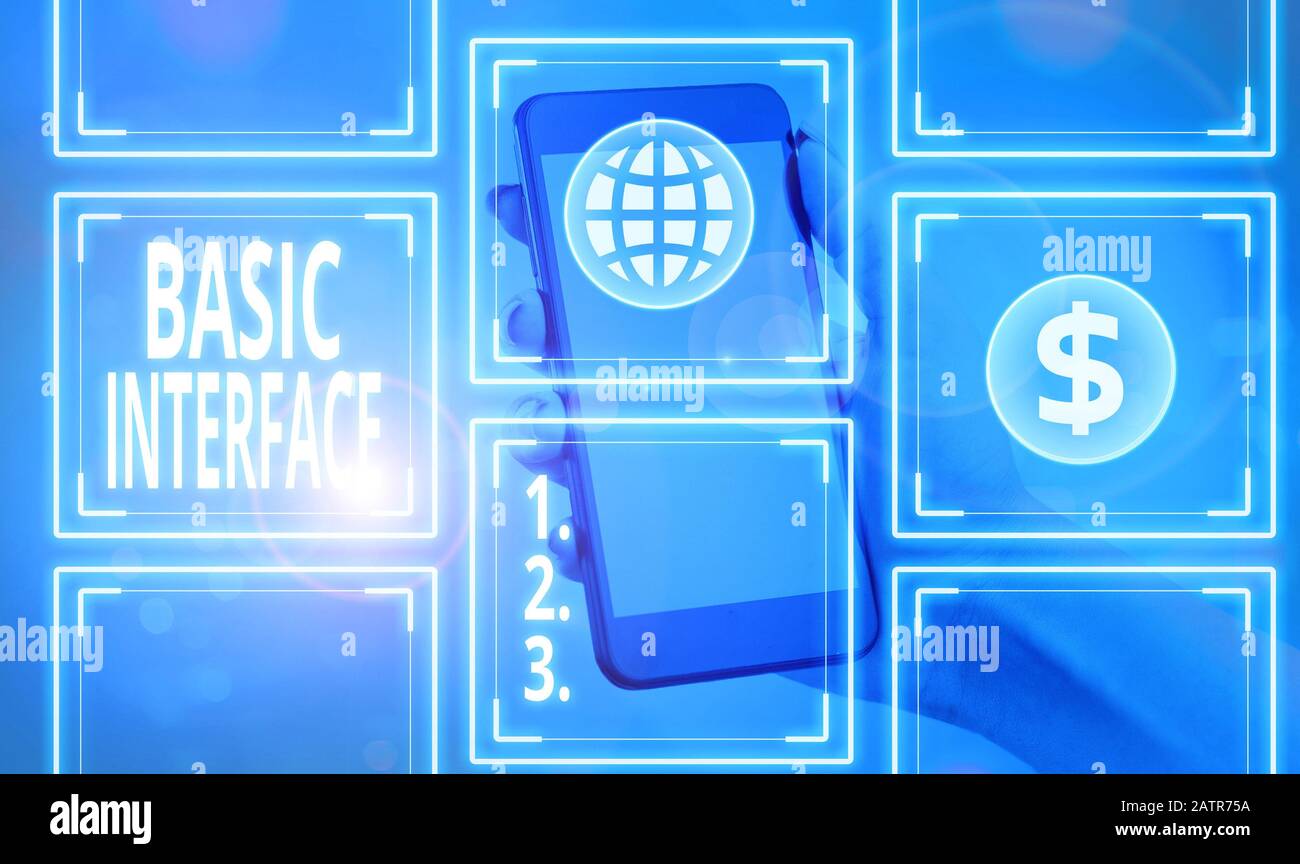 Word writing text Basic Interface. Business photo showcasing boundary ...