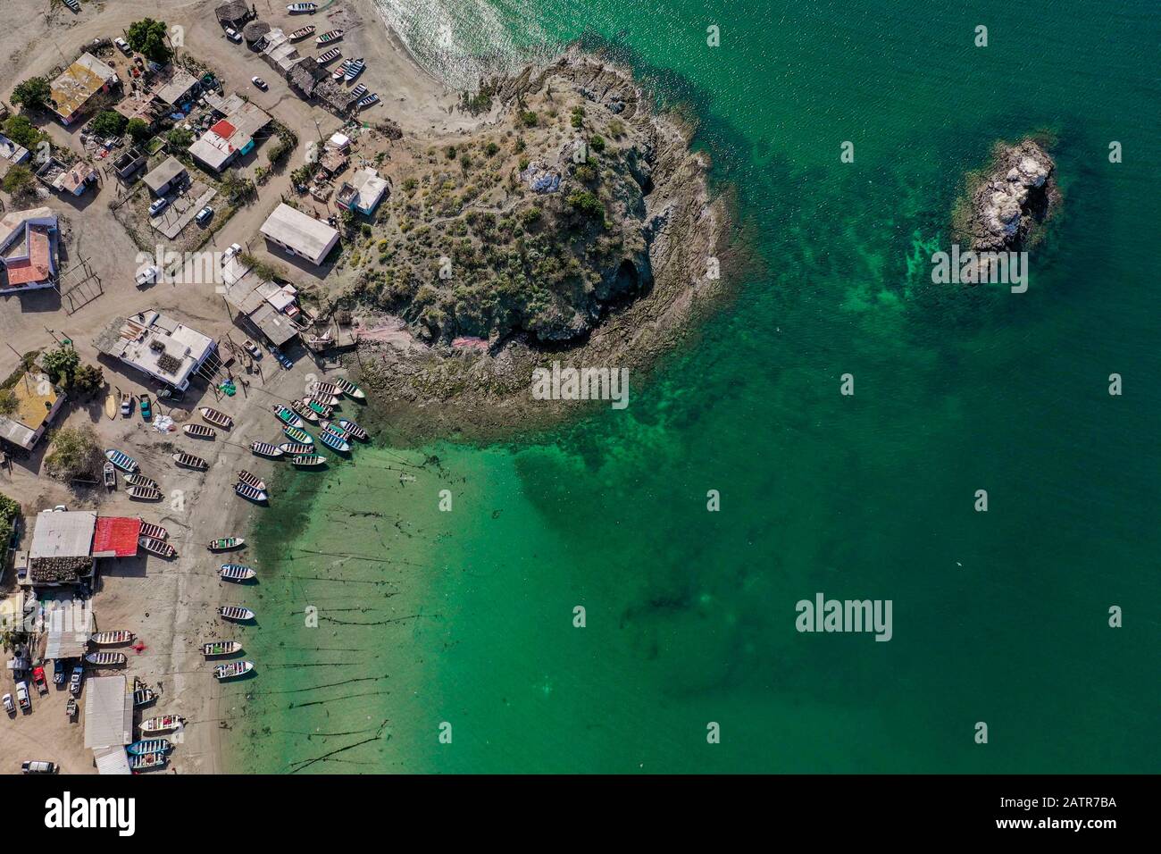 Islets, island in Choyudo beach. stable land area full of guano. Islet ...