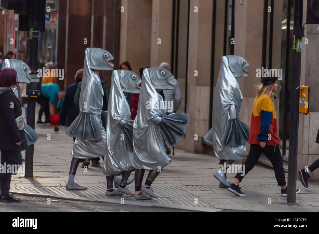 Glasgow, Scotland, UK. 4th February, 2020. Members of the group Surge ...