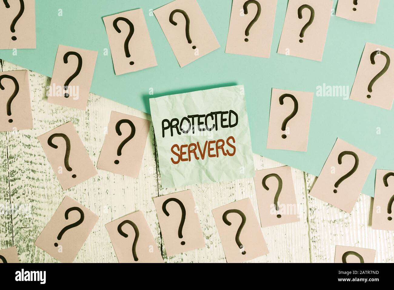 Writing note showing Protected Servers. Business concept for technology ...