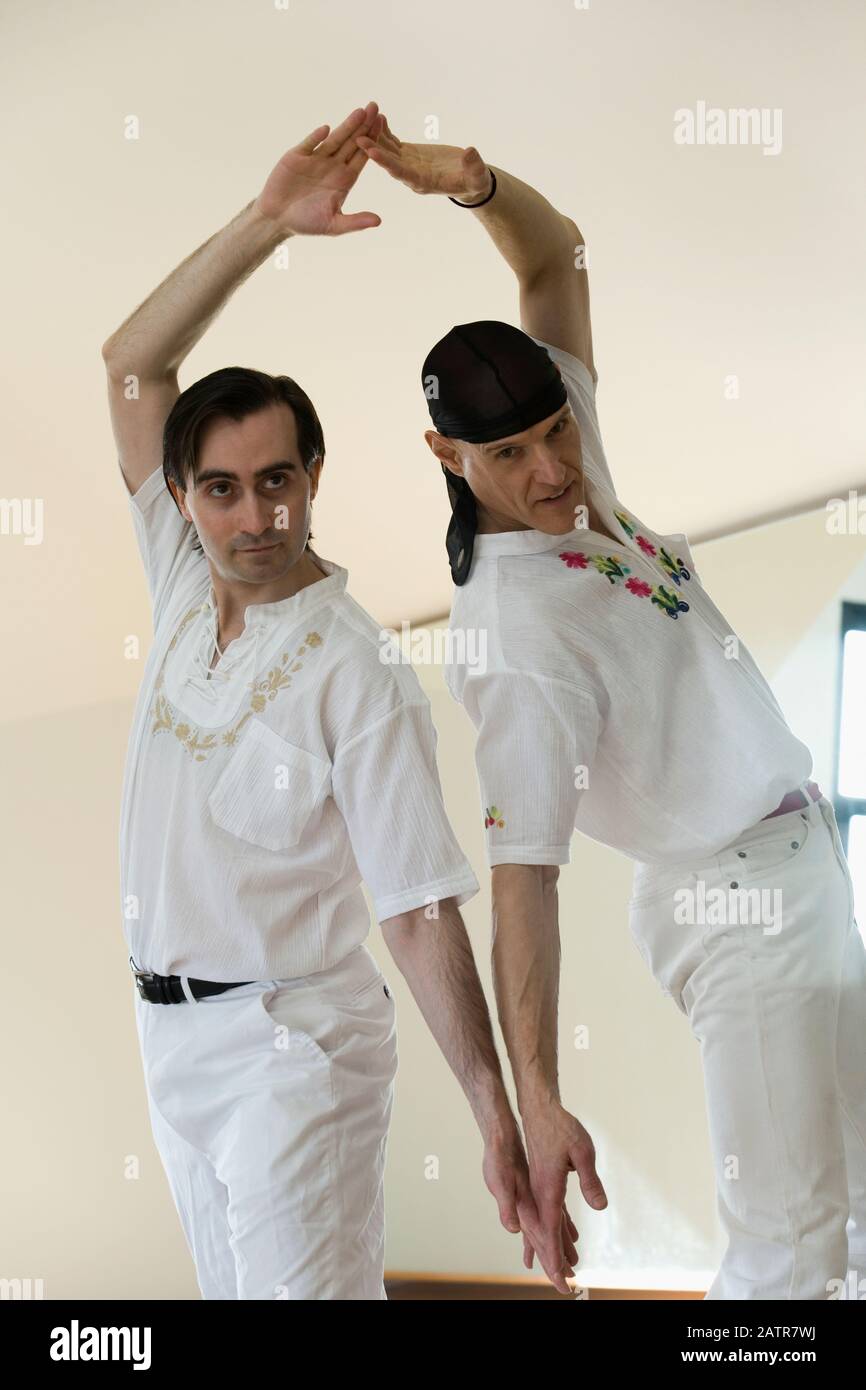 Adult touching hand dance hi-res stock photography and images - Alamy