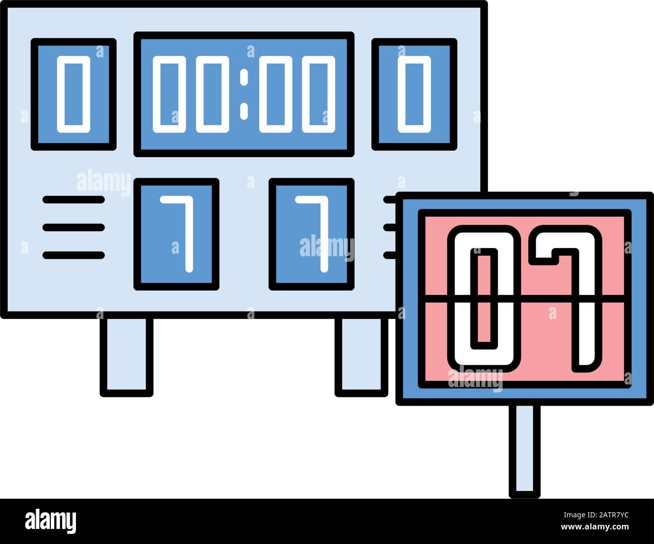 Retro lights numbers Stock Vector Images - Alamy