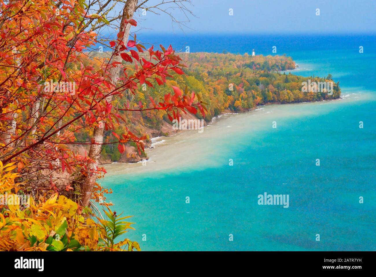 Au Sable Light, Log Slide, Pictured Rocks National Lakeshore, Munising ...