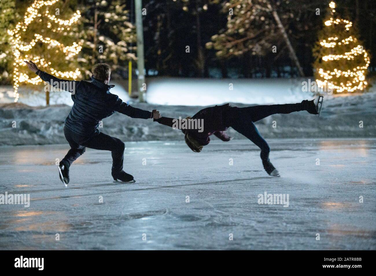 SPINNING OUT, from left: Evan Roderick, Kaya Scodelario, 'Keep ...