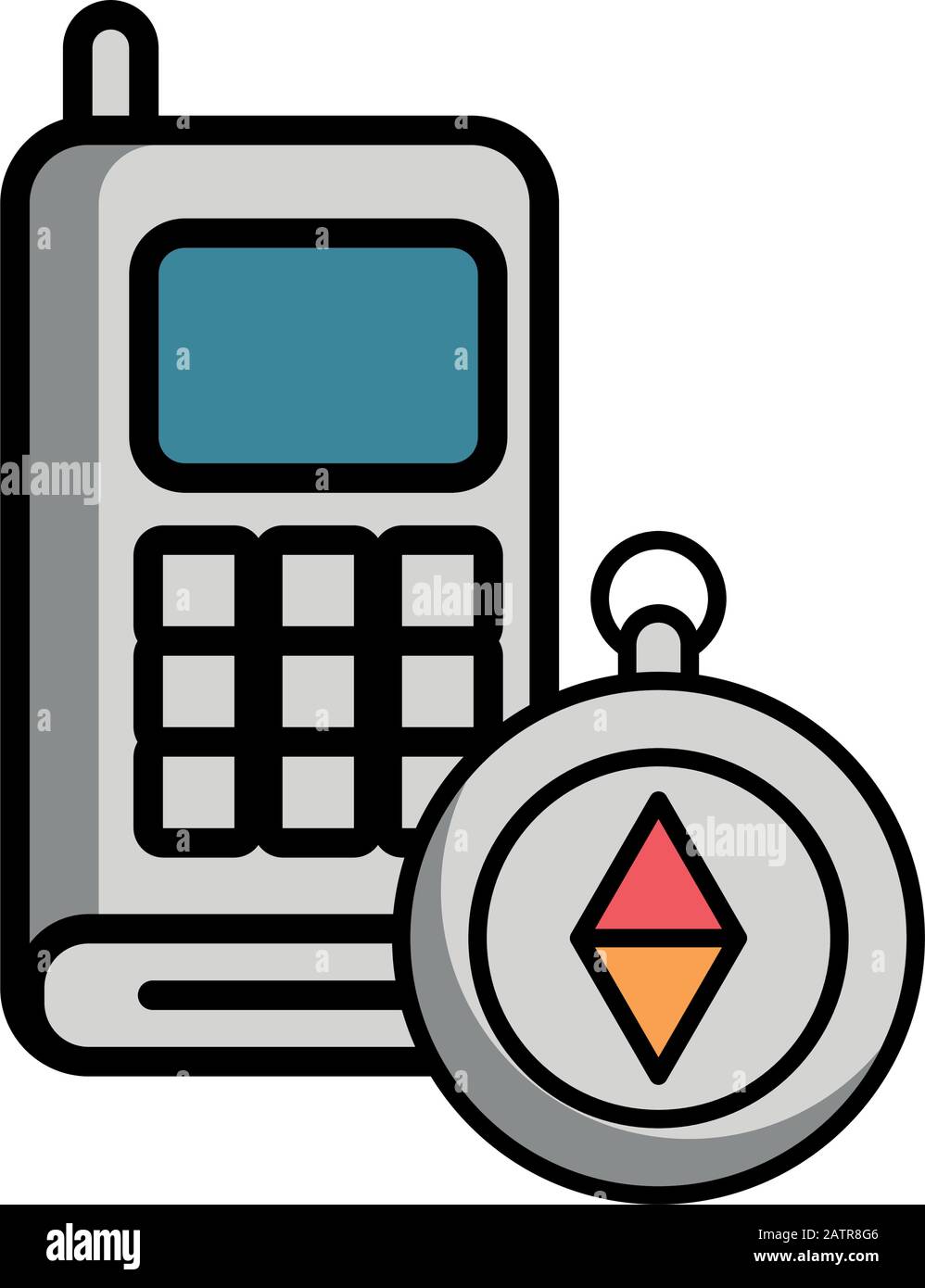 communicator radio military force with compass Stock Vector Image & Art ...