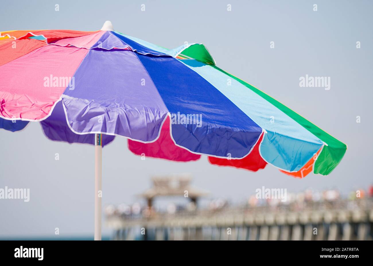 Multi color beach umbrella hi-res stock photography and images - Alamy