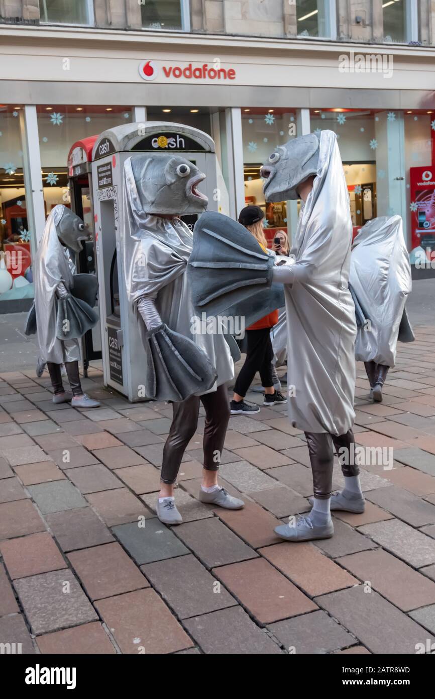 Glasgow, Scotland, UK. 4th February, 2020. Members of the group Surge ...