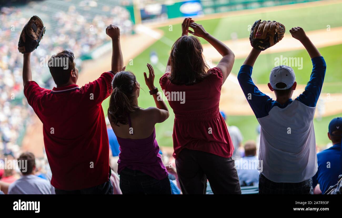 Baseball Fans Cheering