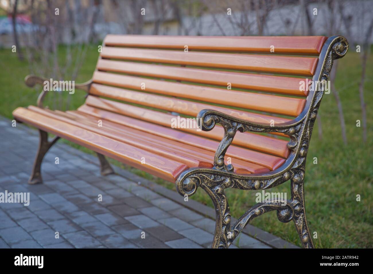 Wood exterior material. Wood material details. Blank Old bench in a ...