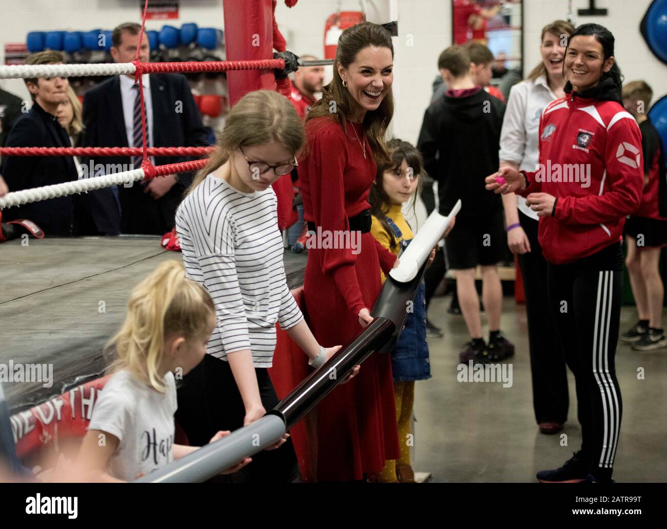 The Duchess of Cambridge during a visit to Bulldogs Boxing Club at the ...