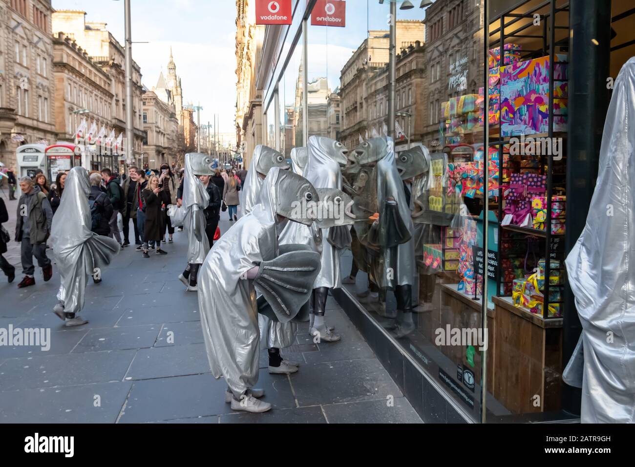 Glasgow, Scotland, UK. 4th February, 2020. Members of the group Surge ...