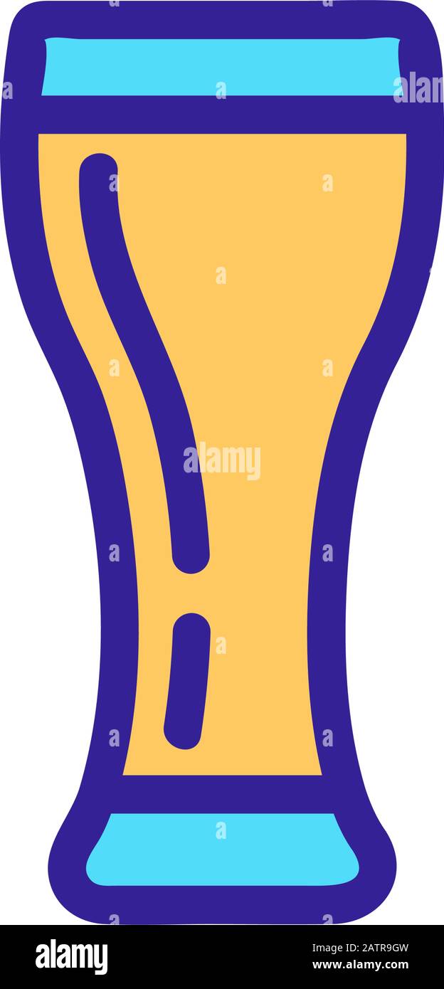 beer glass icon vector. Isolated contour symbol illustration Stock ...