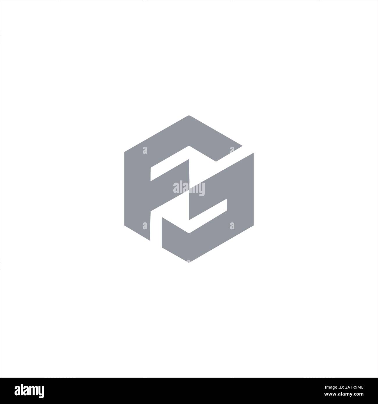 Initial letter gf or fg logo design template Stock Vector Image & Art ...