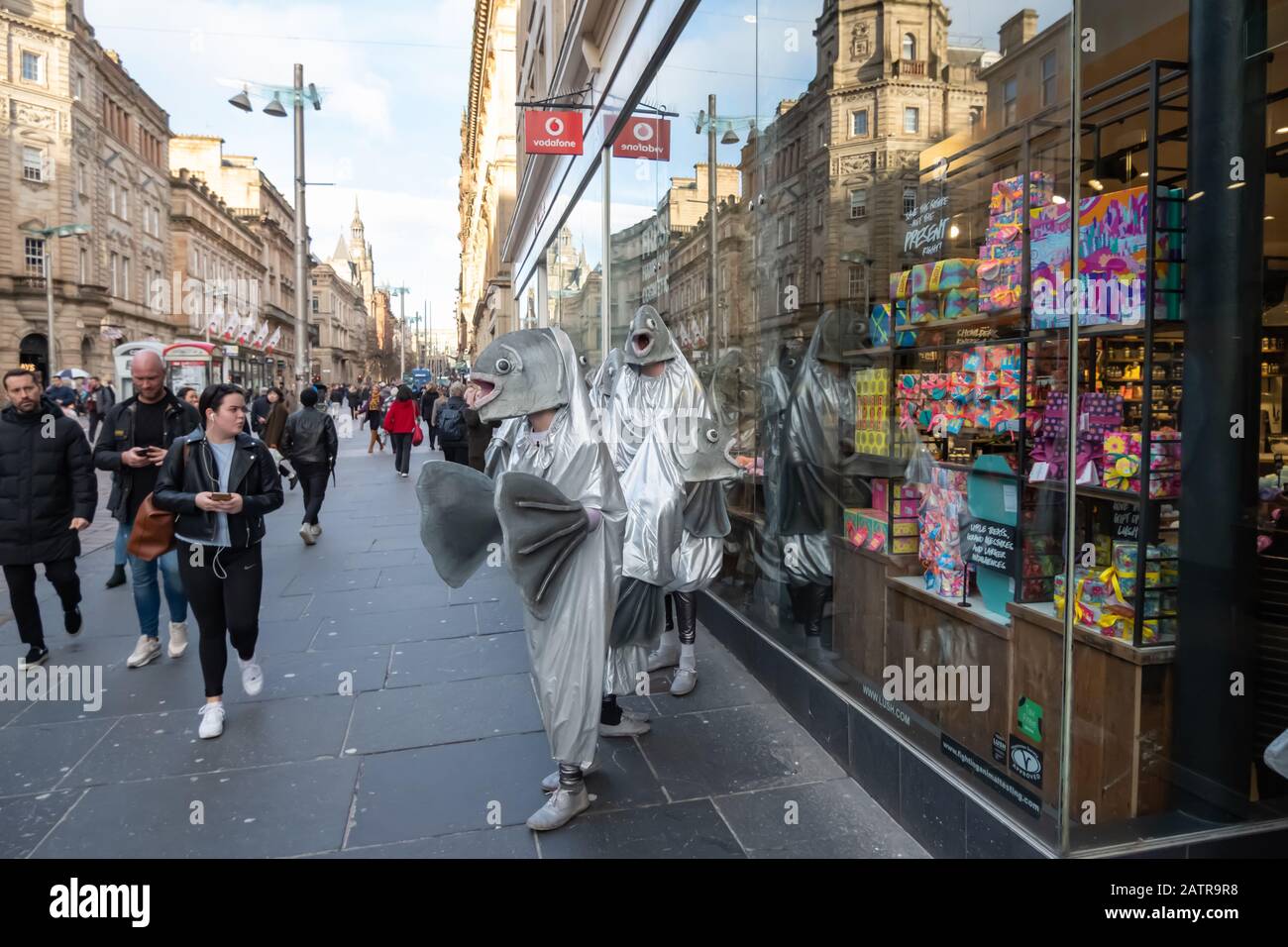 Glasgow, Scotland, UK. 4th February, 2020. Members of the group Surge ...