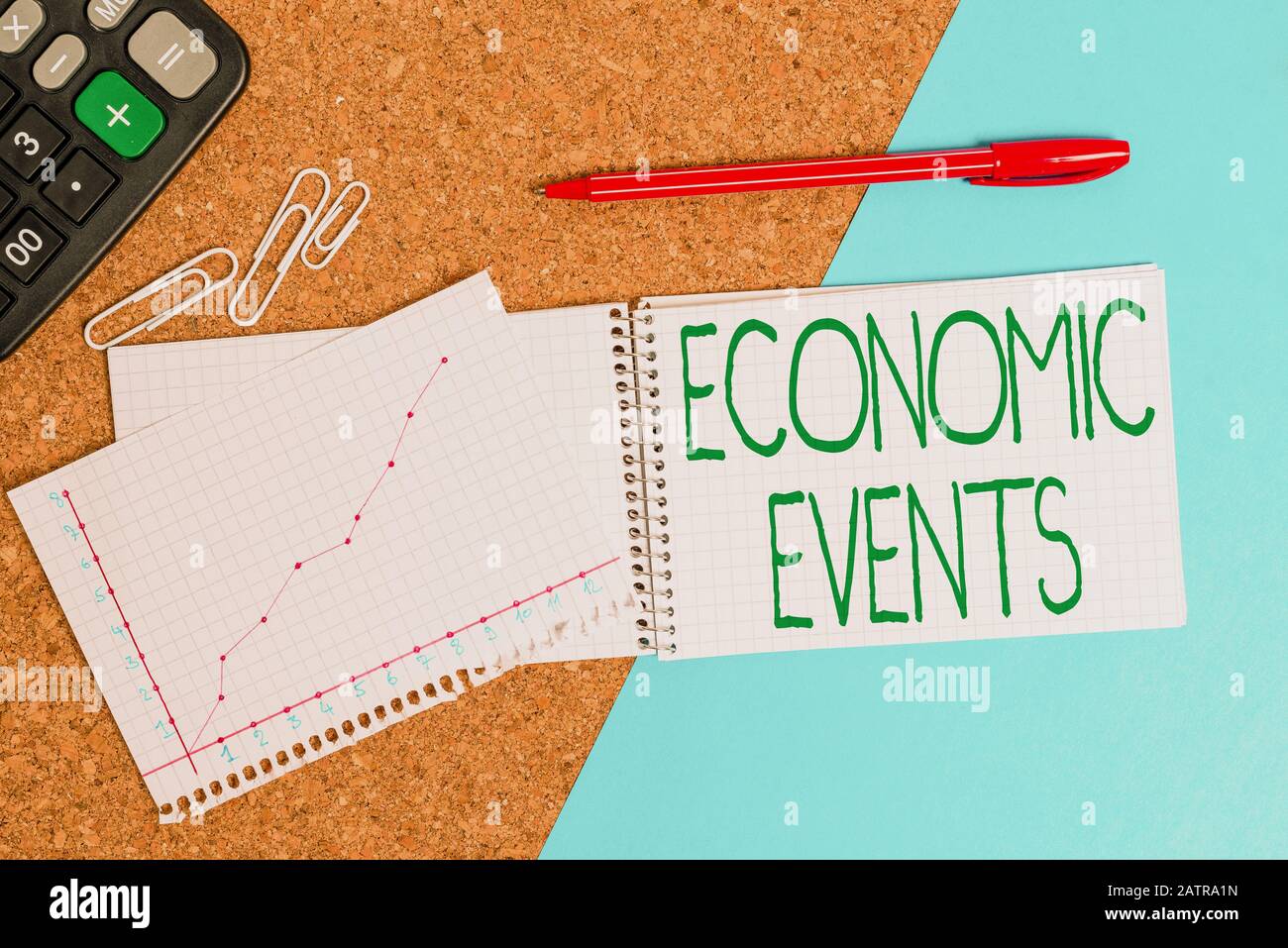 Handwriting text writing Economic Events. Conceptual photo transfer of ...