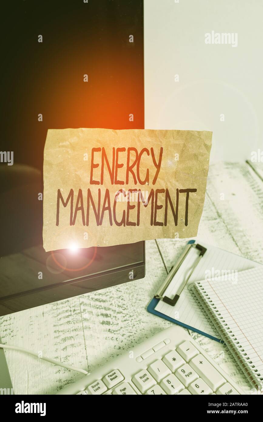 Conceptual hand writing showing Energy Management. Concept meaning way ...