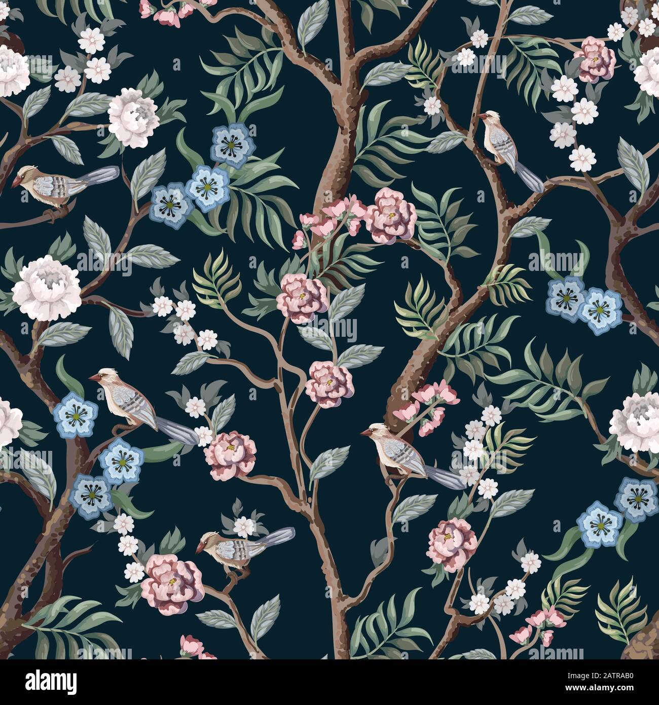 Beautiful coconut trees in Stock Vector Images - Alamy