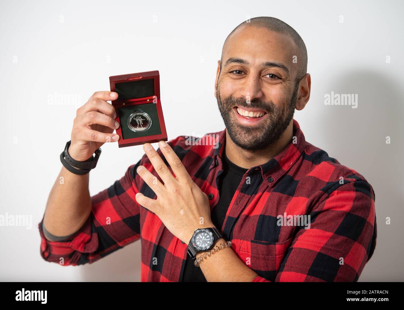 Leon McLeod with his 'Spirit of the London Marathon' medal at Marathon ...