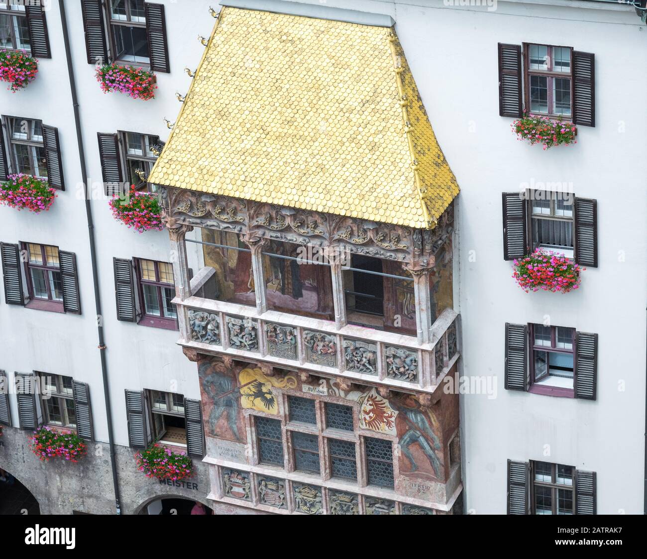 Detailed image of famous ancient building The Golden Roof ( Goldenes ...