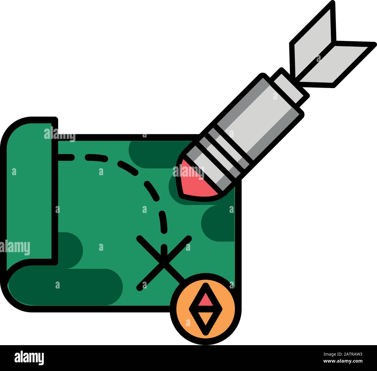 rocket military force with paper map Stock Vector Image & Art - Alamy