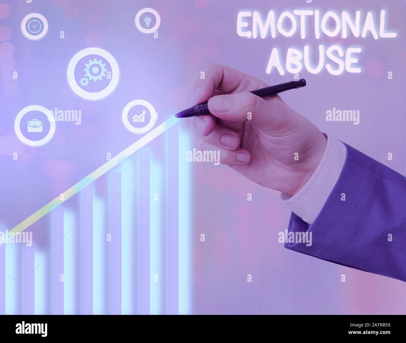 Conceptual hand writing showing Emotional Abuse. Concept meaning ...