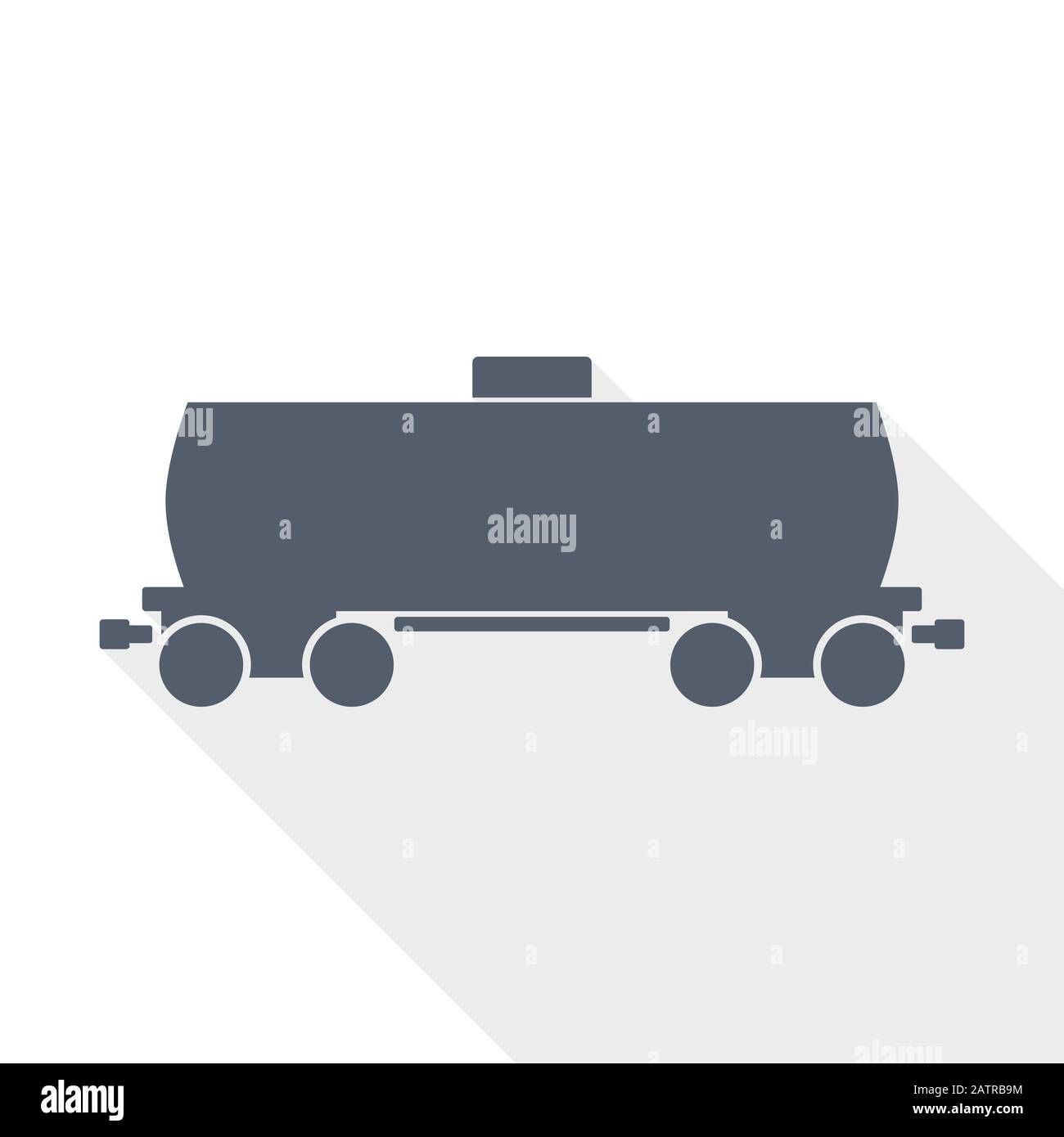 Fuel cistern wagon vector icon, train concept flat design illustration ...