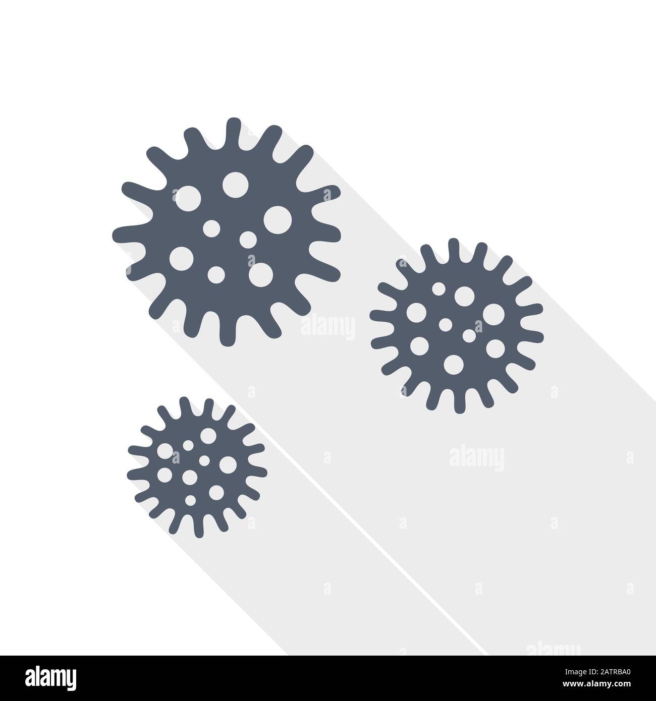 Virus vector icon, bacteria, pathogen, infection concept flat design ...