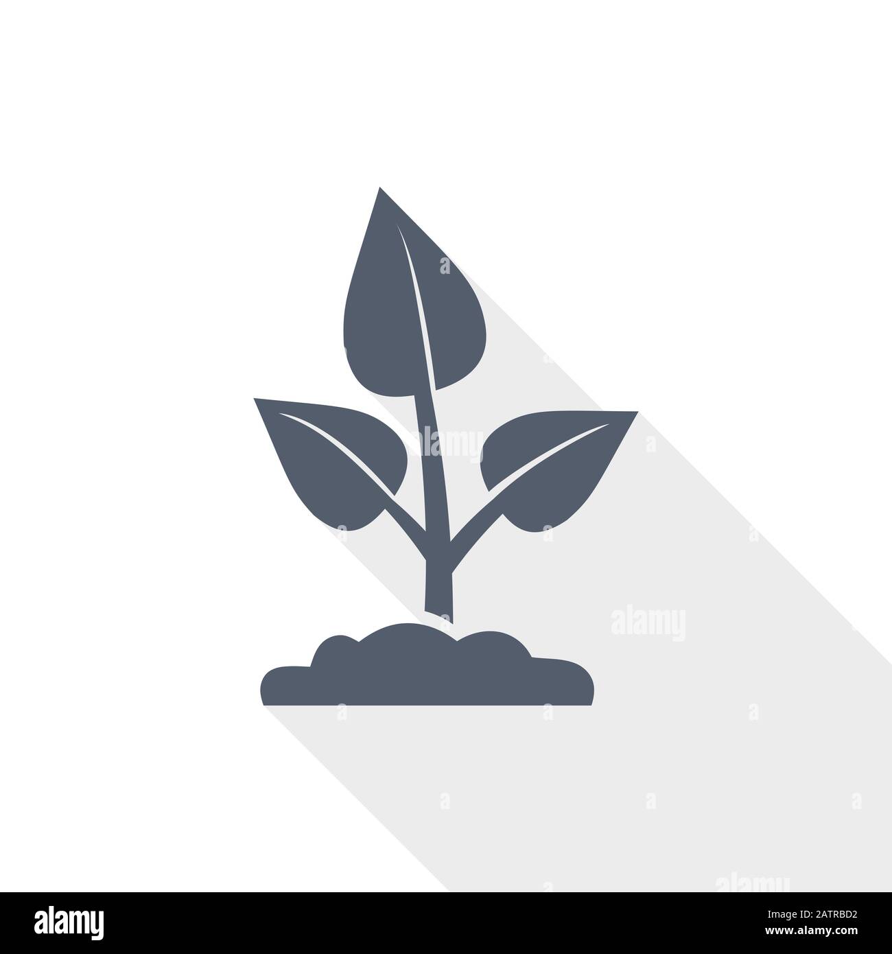 Nature plant vector icon, organic, ecology concept flat design ...