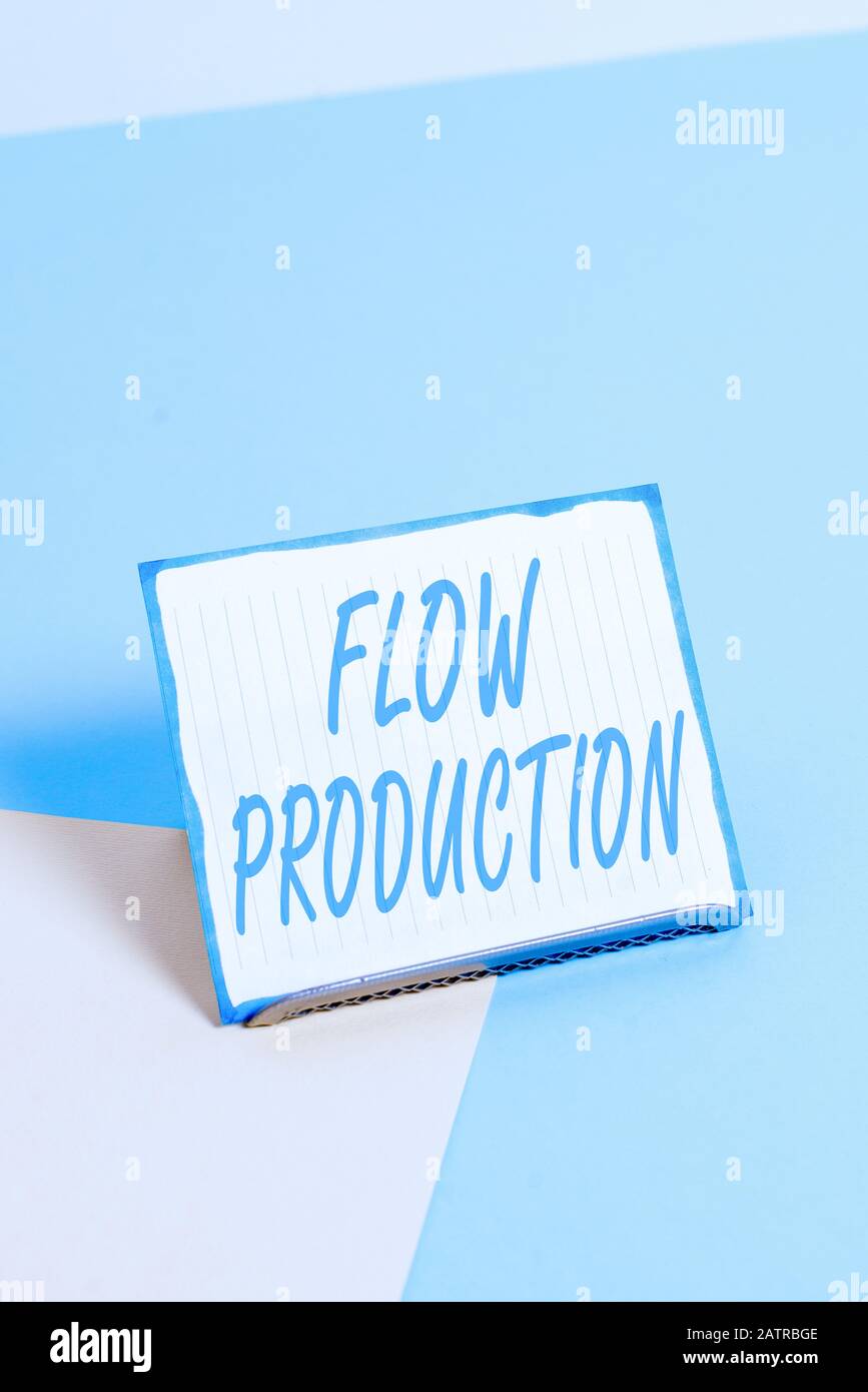 Conceptual hand writing showing Flow Production. Concept meaning items ... Conceptual hand writing showing Flow Production. Concept meaning items ...