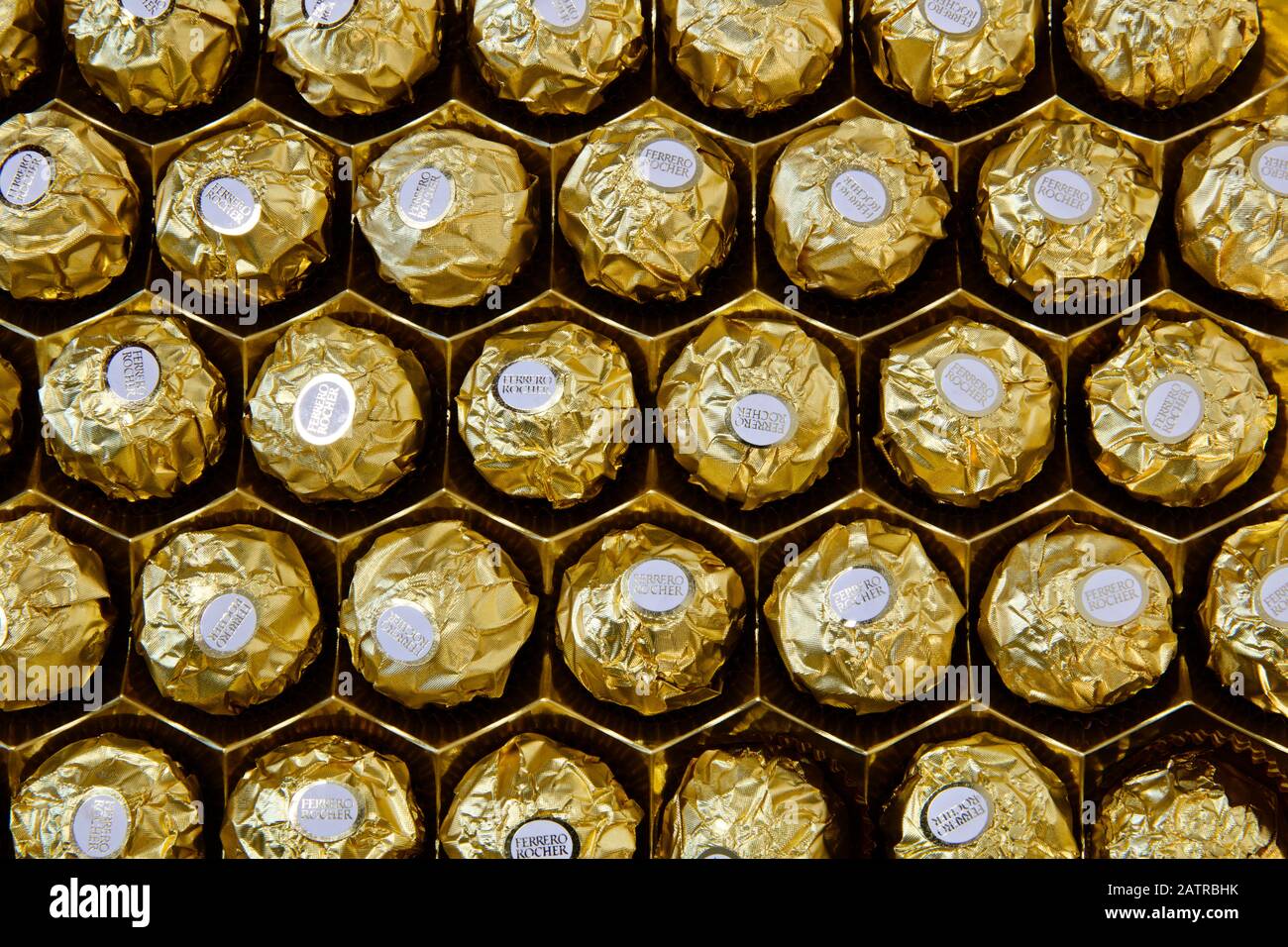 Gold gift box ferrero chocolates hi-res stock photography and images ...