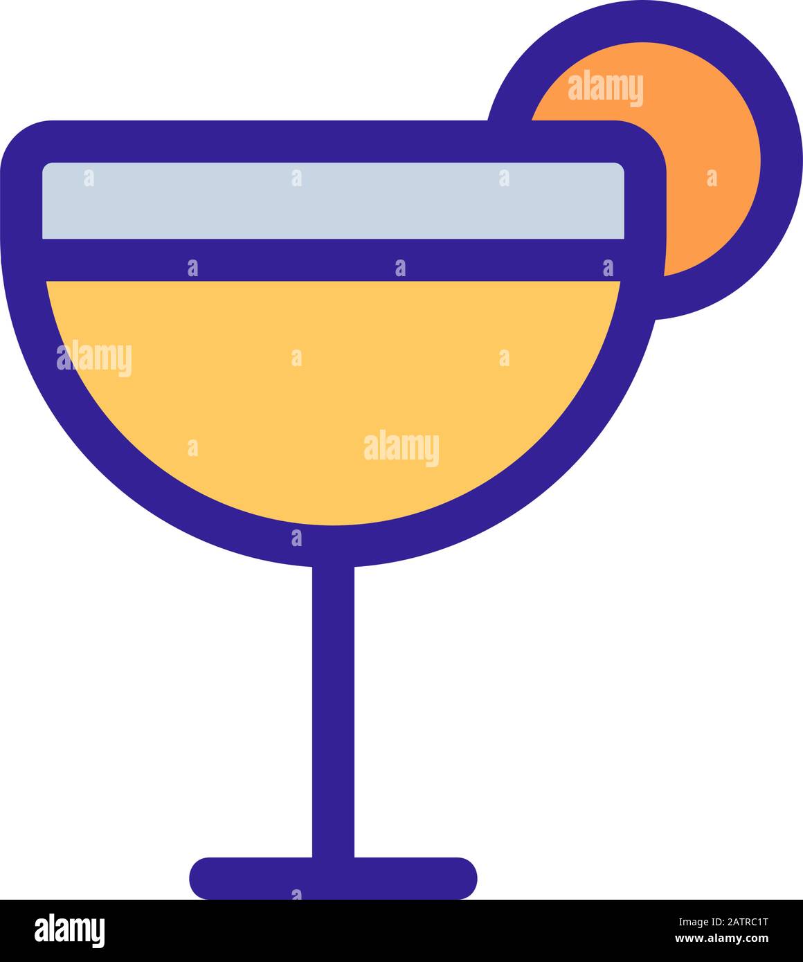alcoholic cocktail icon vector. Isolated contour symbol illustration ...