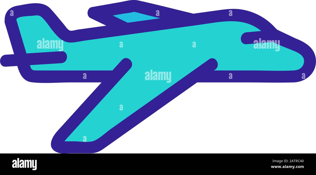 Passenger plane icon vector. Isolated contour symbol illustration Stock ...