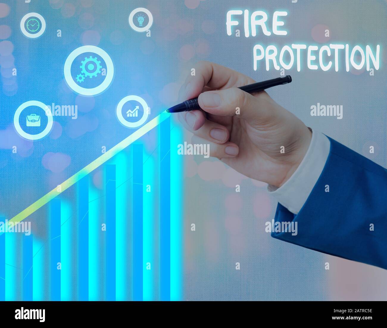 Conceptual hand writing showing Fire Protection. Concept meaning ...