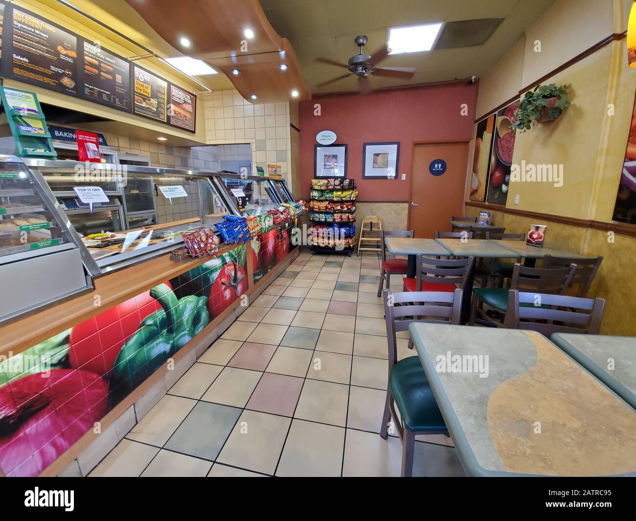 Inside Subway Restaurant Interior