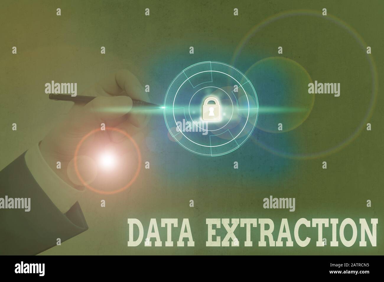 Conceptual Hand Writing Showing Data Extraction Concept Meaning Act Or Process Of Retrieving