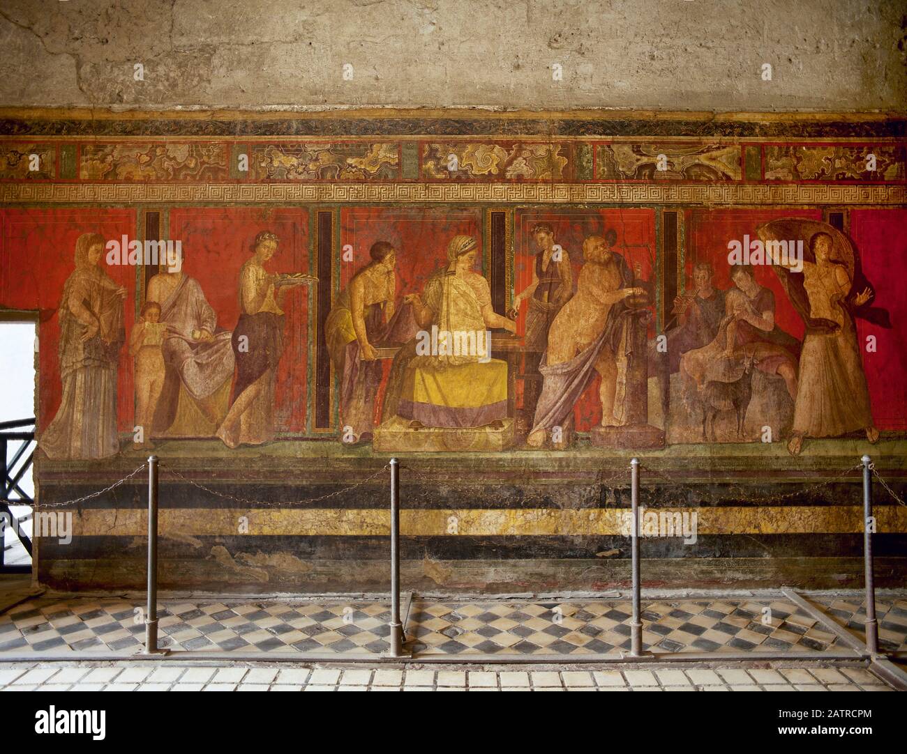 Italy, Pompeii. Villa of the Mysteries. Ancient Roman suburban Villa ...