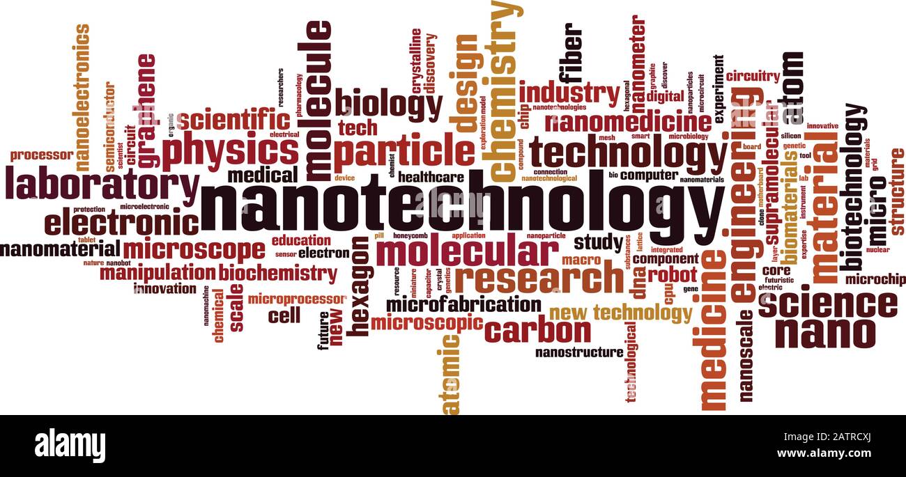 Nanotechnology word cloud concept. Collage made of words about ...