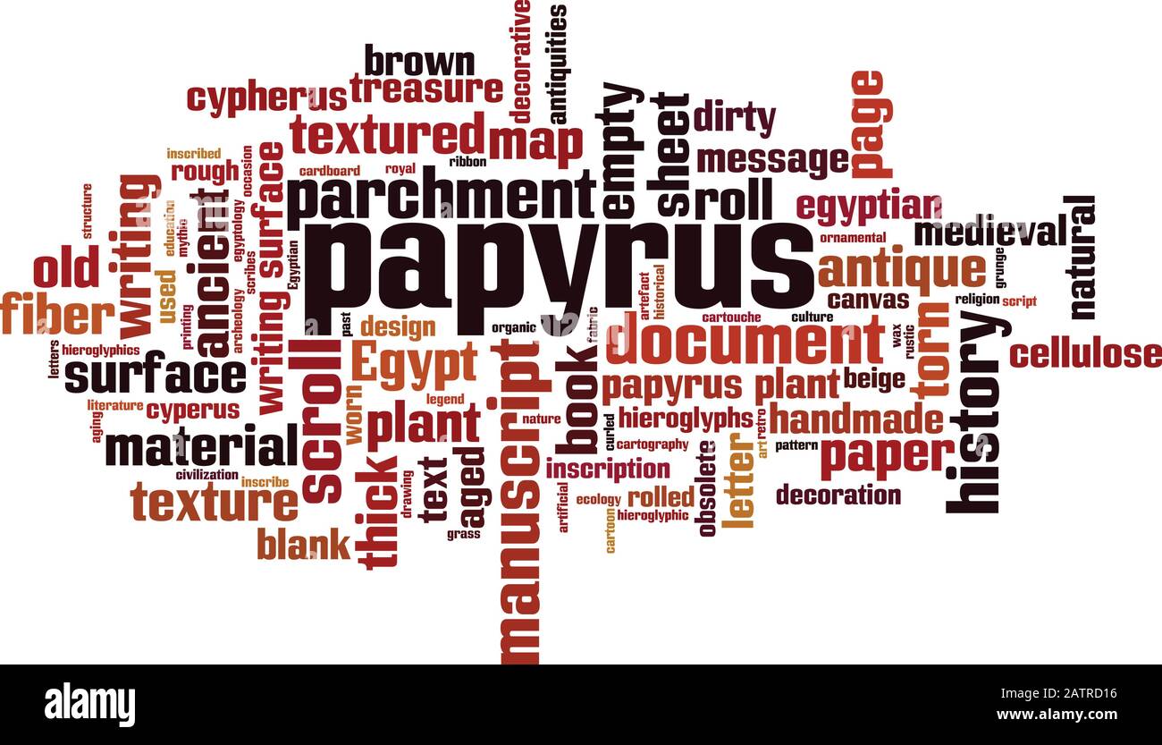 Papyrus word cloud concept. Collage made of words about papyrus. Vector ...